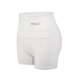 Shorts YEAZ "Shape Shorts CLUB LEVEL", Damen, Gr. L, US, wei&szlig;, Obermaterial: 78% Polyester PES. 22% Elasthan EL., Hosen Shorts