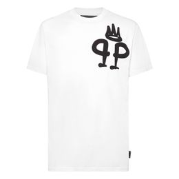 T-Shirt Philipp Plein "King Plein", Jungen, Gr. 4XL, 01, wei&szlig;, Obermaterial: 100% Baumwolle, Shirts T-Shirt