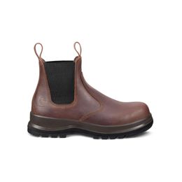 Sicherheitsstiefel Carhartt "Carter Chelsea Boot" Gr. 40, braun, 40, Obermaterial: 50% Rindsleder Leather cow. 50% Lammleder LEL., Schuhe