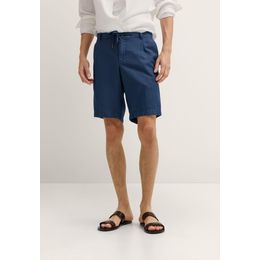 Bermudas Bugatti "Soft touch", Herren, Gr. 50, Normalgr&ouml;&szlig;en, 370, marine, 55% Leinen, 45% Baumwolle, unifarben, normal, Hosen Bermudas, Leinen-Baumwoll-Mix