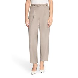 Stoffhose Betty Barclay "Damen unifarben", Damen, Gr. 42, Normalgr&ouml;&szlig;en, beige, Obermaterial: 62% Polyester, 34% Viskose, 4% Elasthan, relaxed fit 7/8-L&auml;nge, Hosen Stoffhose