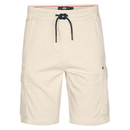 Cargoshorts PETROL INDUSTRIES "Men Shorts Cargo", Herren, Gr. L (40), N-Gr, seashell, Web, Obermaterial: 97% Baumwolle, 3% Elasthan, unifarben, regular fit knielang, Hosen, mit Tunnelzug