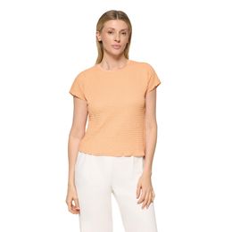 Kurzarmshirt Betty Barclay "Damen mit U-Boot-Ausschnitt", Damen, Gr. 36, peach, Obermaterial: 97% Polyester, 3% Elasthan, loose fit normal, Rundhals, Shirts