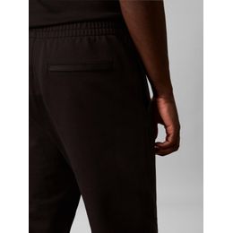 Sweathose Calvin Klein, Herren, Gr. L, N-Gr, schwarz, Sweatware, Obermaterial: 100% Baumwolle, unifarben, regular fit lang, Hosen Sweathose, elastische B&uuml;ndchen, Reine Baumwolle, Glanzdruck