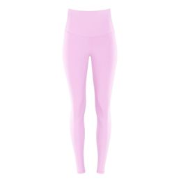 Leggings WINSHAPE "Functional Comfort HWL117C", Damen, Gr. L, Normalgr&ouml;&szlig;en, rosa (lavender rose), 85% Polyester, 15% Elasthan, Hosen Leggings, mit V-Shape Applikation und Core-Bund