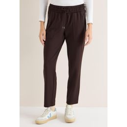 Stoffhose Cecil, Damen, Gr. XL, L&auml;nge 30, tartufo braun, Stoff, 61% Viskose, 32% Polyamid, 7% Elasthan, unifarben, comfort fit normal, Hosen Stoffhose, Middle Waist