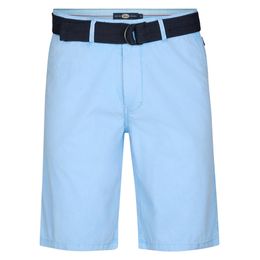 Chinoshorts PETROL INDUSTRIES "Men Shorts Chino", Herren, Gr. L (40), N-Gr, sky, Web, Obermaterial: 100% Baumwolle, unifarben, regular fit knielang, Hosen Chinoshorts, mit G&uuml;rtel