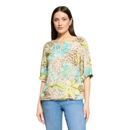Schlupfbluse Betty Barclay "Damen mit Cut-Outs", Damen, Gr. 48, beige, gelb, Obermaterial: 100% Viskose, loose fit normal, Rundhals, Blusen Schlupfbluse