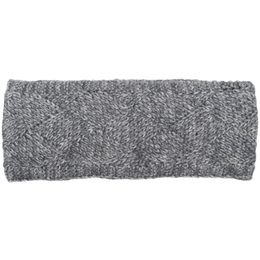 Stirnband styleBREAKER "Strick Stirnband mit Rauten Muster", Damen, grau, 100% Polyacryl PAN., Modisch, M&uuml;tzen Stirnband