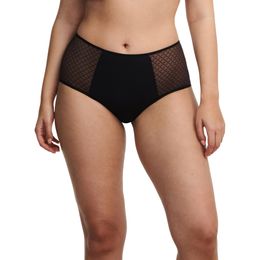 Taillenslip Chantelle "NORAH CHIC", Damen, Gr. 36, schwarz, Obermaterial: 75% Polyamid, 25% Elasthan, k&ouml;rpernah, Unterhosen Taillenslip, T&uuml;ll, blickdichtes Gewebe