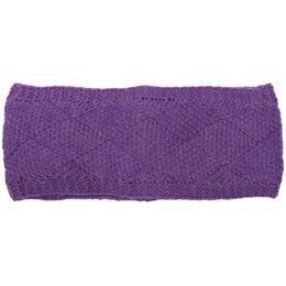 Stirnband styleBREAKER "Strick Stirnband mit Rauten Muster", Damen, lila (violett), 100% Polyacryl PAN., Modisch, M&uuml;tzen Stirnband