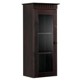 H&auml;ngevitrine OTTO HOME "Cubrix, wahlweise mit oder ohne Glast&uuml;r", braun (dunkelbraun), B:35cm H:85cm T:28cm, Massivholz, Schr&auml;nke, aus sch&ouml;nem massivem Kiefernholz, Breite 35 cm, H&ouml;he 85 cm