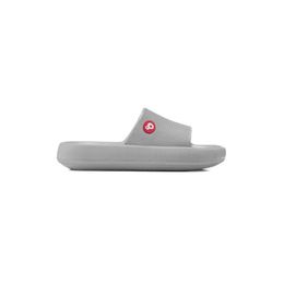 Sandale SCHUZZ "Claquette", Damen, Gr. 40, grau (hellgrau), Obermaterial: 100% Gummi rubber., Schuhe Sandale