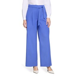 Stoffhose Betty Barclay "Damen unifarben", Damen, Gr. 34, Normalgr&ouml;&szlig;en, adria blau, Obermaterial: 86% Polyester, 14% Elasthan, relaxed fit lang, Hosen Stoffhose