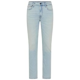 Slim-fit-Jeans Calvin Klein Jeans "SLIM TAPER", Herren, Gr. 32, L&auml;nge 30, lt juniper, Denim/Jeans, Obermaterial: 98% Baumwolle, 2% Elasthan, gerade, unten schmal lang, Jeans Slim-fit-Jeans, mit Markenlabel