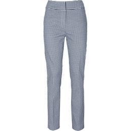 Heine Witt Damen R&ouml;hrenhose mit Druck-Dessin, marine-wei&szlig;, Gr&ouml;&szlig;e 48