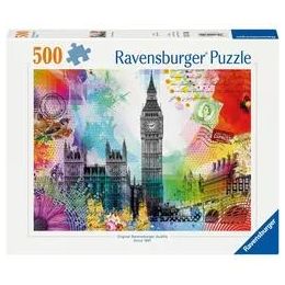 Puzzle Ravensburger "Gr&uuml;&szlig;e aus London", bunt, Puzzles, KinderB:49cm H:36cm, Pappe, Made in Germany, B:49cm H:36cm