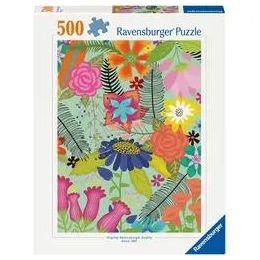 Puzzle Ravensburger "Blumenjungle", bunt, Puzzles, KinderB:36cm H:49cm, Pappe, Motiv, Made in Germany, B:36cm H:49cm