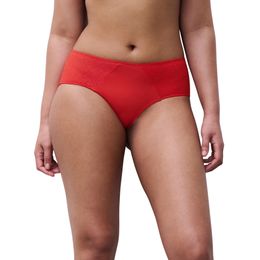 Slip Chantelle "NORAH", Damen, Gr. 36, poppy rot, Obermaterial: 71% Polyamid, 29% Elasthan, k&ouml;rpernah, Unterhosen Slip, florale Spitze, weiche Materialien