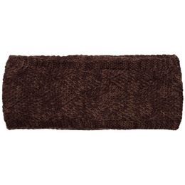 Stirnband styleBREAKER "Strick Stirnband mit Rauten Muster", Damen, braun (dunkelbraun), 100% Polyacryl PAN., Modisch, M&uuml;tzen Stirnband