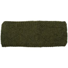 Stirnband styleBREAKER "Strick Stirnband mit Rauten Muster", Damen, gr&uuml;n (oliv), 100% Polyacryl PAN., Modisch, M&uuml;tzen Stirnband