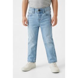 Slim-fit-Jeans name it "NMMSILAS SLIM JEANS 1061-DT TB", Jungen, Gr. 92, N-Gr, light blau denim, Denim/Jeans, Obermaterial: 78% Baumwolle, 21% Polyester, 1% Elasthan, unifarben, slim fit normal, Jeans Slim-fit-Jeans