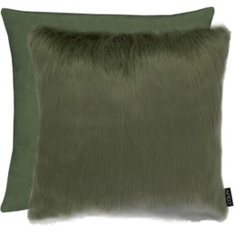 Dekokissen Apelt "Lars", gr&uuml;n, B:46cm L:46cm, Obermaterial: 50% Polyacryl, 50% Polyester, Dekokissen_Sitzkissen_Kissenh&uuml;llen