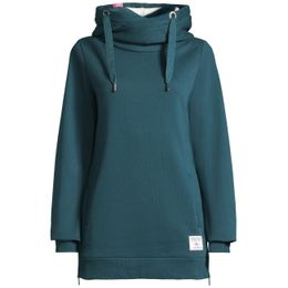 Kapuzenpullover SALZHAUT "Hoodie NOBERSCH", Damen, Gr. XS, blau (dragonfly), Obermaterial: 80% Baumwolle CO. 20% Polyester PES., Pullover Kapuzenpullover