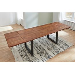 Tisch NORINA B-Ware / nougatfarben / 120(200)x90