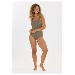 Badeanzug NOU "Nefeli", Damen, Gr. 40, espresso, 97% Polyester, 3% Elasthan, unifarben, Badeanz&uuml;ge Badeanzug, UV-Schutz