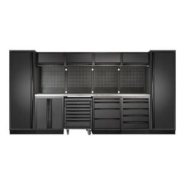 Kraftwerk Mobilio 6er Kombi, 2x Hochschrank, Werkstattwagen, Edelstahl (3964K-BLK-017-IX)