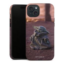 DeinDesign iPhone 15 Plus Handy Panzer Handyh&uuml;lle robuste Outdoor H&uuml;lle Schutzh&uuml;lle matt The Child Star Wars Baby Yoda Tough Case