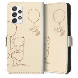 DeinDesign Galaxy A52s 5G Handy Klapph&uuml;lle Handyh&uuml;lle aus Kunst Leder wei&szlig; Flip Case Disney Official Licensed Product Winnie The Pooh Sideflip mit Lasche