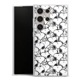 DeinDesign Galaxy S24 Ultra Handy Slim Case Silikon Handyh&uuml;lle transparent H&uuml;lle extra d&uuml;nn Peanuts Snoopy Muster Silikon Slim Case