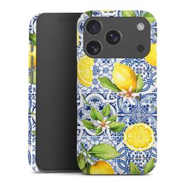 DeinDesign iPhone 17 Pro Handy Premium Case Smartphone Handyh&uuml;lle Schutzh&uuml;lle gl&auml;nzend Muster Greece Lemon Premium Case