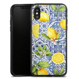 DeinDesign iPhone X Handy Silikon H&uuml;lle Case schwarz Handyh&uuml;lle Muster Greece Lemon