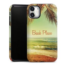 DeinDesign iPhone 11 Handy Panzer Handyh&uuml;lle robuste Outdoor H&uuml;lle Schutzh&uuml;lle gl&auml;nzend Beach Palm Tree Urlaub Tough Case