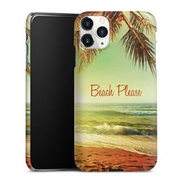 DeinDesign iPhone 11 Pro Max Handy Premium Case Smartphone Handyh&uuml;lle Schutzh&uuml;lle gl&auml;nzend Beach Palm Tree Urlaub Premium Case