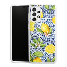 DeinDesign Galaxy A33 5G Handy Silikon H&uuml;lle Case wei&szlig; Handyh&uuml;lle Lemon Greece Muster Silikon Case