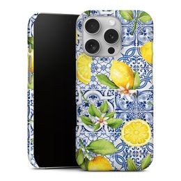 DeinDesign iPhone 16 Pro Handy Premium Case Smartphone Handyh&uuml;lle Schutzh&uuml;lle matt Muster Greece Lemon Premium Case