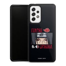 DeinDesign Galaxy A53 5G Handy Gallery Case Handyh&uuml;lle 9H Geh&auml;rtetes Glas R&uuml;ckseite H&uuml;lle Manga Itachi Uchiha Naruto Shippuden Gallery Case
