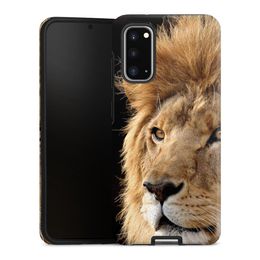 DeinDesign Galaxy S20 Handy Panzer Handyh&uuml;lle robuste Outdoor H&uuml;lle Schutzh&uuml;lle matt Jungle Photography Lion Tough Case