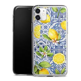 DeinDesign iPhone 11 Handy Slim Case Silikon Handyh&uuml;lle transparent H&uuml;lle extra d&uuml;nn Muster Lemon Greece Silikon Slim Case
