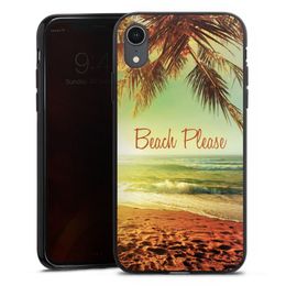 DeinDesign iPhone Xr Handy Silikon H&uuml;lle Case schwarz Handyh&uuml;lle Beach Palm Tree Urlaub