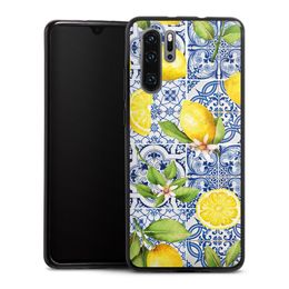 DeinDesign Huawei P30 Pro Handy Silikon H&uuml;lle Case schwarz Handyh&uuml;lle Muster Greece Lemon