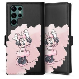 DeinDesign Galaxy S22 Ultra Handy Klapph&uuml;lle Handyh&uuml;lle aus Kunst Leder schwarz Flip Case Motiv Ohne Hintergrund Disney Sideflip mit langer Lasche