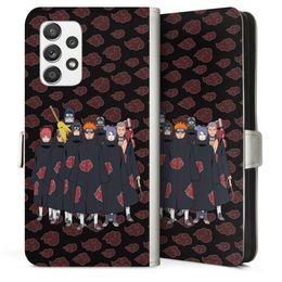 DeinDesign Galaxy A52s 5G Handy Klapph&uuml;lle Handyh&uuml;lle aus Kunst Leder wei&szlig; Flip Case Akatsuki Naruto Shippuden Official Licensed Product Sideflip mit Lasche