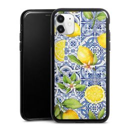 DeinDesign iPhone 11 Handy Silikon H&uuml;lle Case schwarz Handyh&uuml;lle Muster Lemon Greece