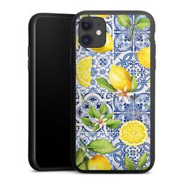 DeinDesign iPhone 11 Handy Premium Silikon H&uuml;lle Handyh&uuml;lle schwarz Case Muster Lemon Greece Silikon Premium Case