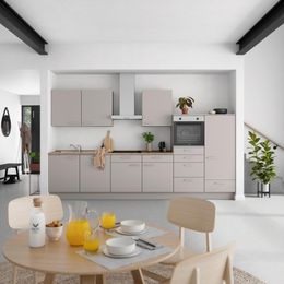 Nobilia K&uuml;chenblock Touch Low m. Ger&auml;ten Grau